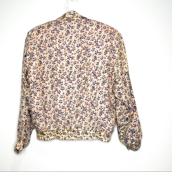 Vintage | Jackets & Coats | Vintage Malcom Flowers Silk Pastel Floral ...